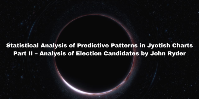 Statistical Analysis of Predictive Patterns in Jyotish Charts Part II ...